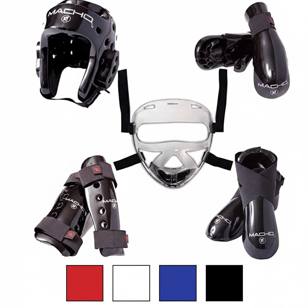 Macho Dyna 9 Piece Combo Sparring Guards face Shield