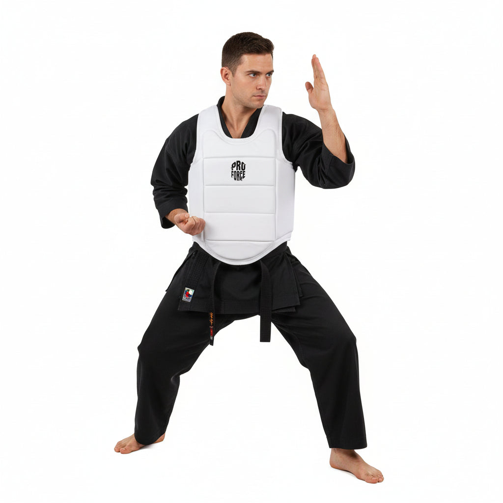 ProForce Ultra Lite Chest Guard White Karate Martial Arts